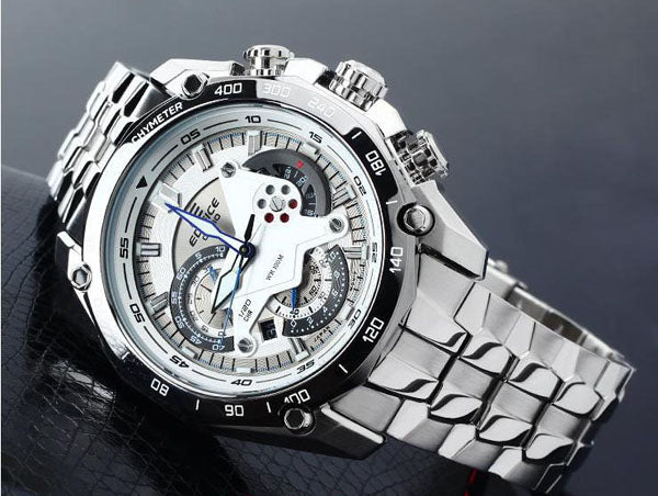 Casio Edifice Chronograph White Dial Quartz Watch For Men-EFR-6441 ...